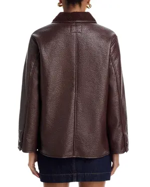 Rails Luis Faux Leather Jacket - Walnut