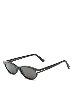 TOM FORD Chloe Oval Sunglasses - Black/smoke