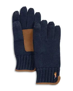 Polo Ralph Lauren Suede Trim Wool Gloves - Collection Navy