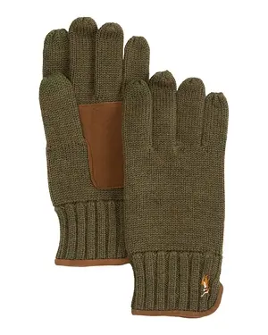 Ralph Lauren Suede Trim Touch Gloves - Loden Heather