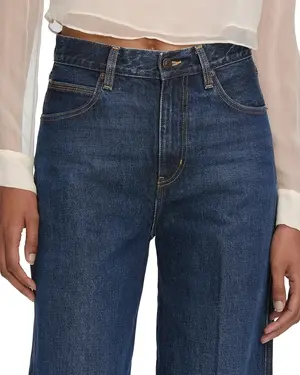 FRAME The Cuffed Wide Leg Jeans - Spencer
