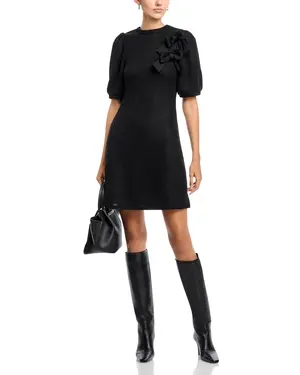 AREA STARS Double Bow Knit Dress - Black