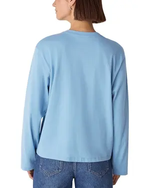 Whistles Relaxed Long Sleeve Cotton Tee