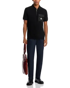 Moncler Quarter Zip Pocket Polo Shirt