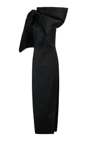 Givenchy Bow-embellished Silk Maxi Dress - Black