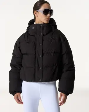 Perfect Moment Down Cropped Puffer Jacket - Black