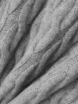 AMI Paris Cable-knit Wool And Cashmere-blend Sweater
