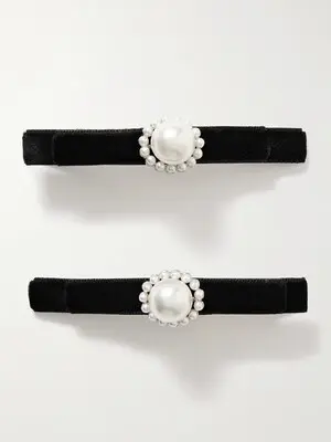 JENNIFER BEHR Minetta Set Of Two Hair Clips - Black