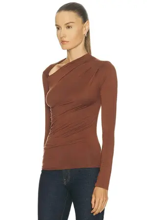 Enza Costa Fluid Jersey Slash Top - Nutshell