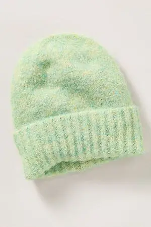 Anthropologie Ribbed Knit Beanie - Mint