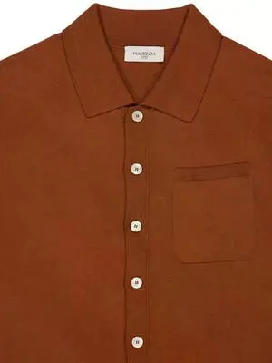 PIACENZA CASHMERE 1733 Buttoned Raglan-sleeve Shirt - Brown