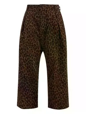 Sibel Saral Leopard-intarsia Trousers