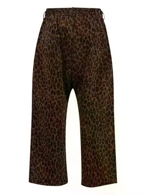 Sibel Saral Leopard-intarsia Trousers