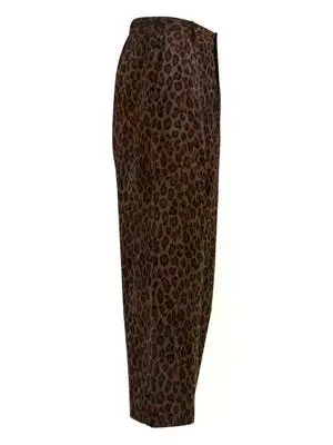 Sibel Saral Leopard-intarsia Trousers