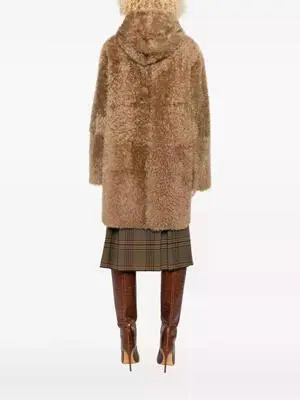 UTZON Joli Hooded Shearling Coat