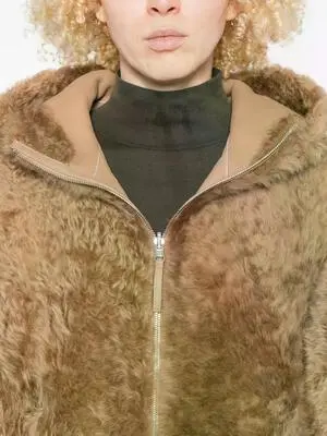 UTZON Joli Hooded Shearling Coat