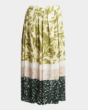 Printed Pleated Skirts