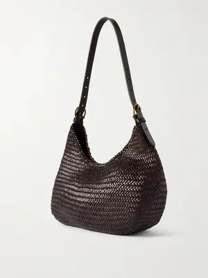 Dragon Diffusion Luna Mezza Woven Leather Shoulder Bag