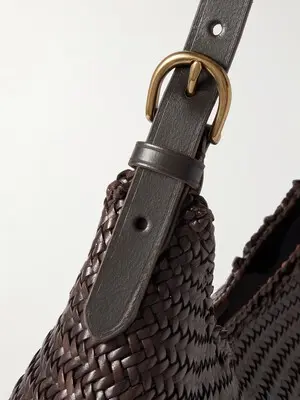 Dragon Diffusion Luna Mezza Woven Leather Shoulder Bag