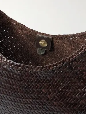Dragon Diffusion Luna Mezza Woven Leather Shoulder Bag
