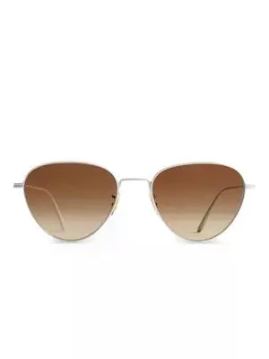 Khaite X Oliver Peoples Metal Geometric Glasses - Silver
