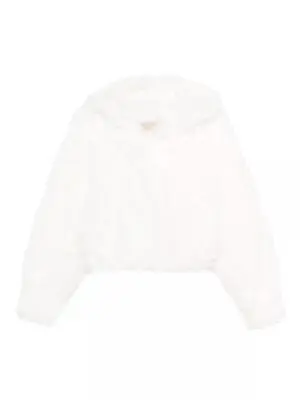 BB COUTURE Faux-fur Cropped Jacket - White