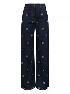 MSGM Strass-embellished 'themwave' Denim Jeans