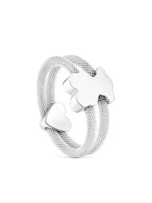 TOUS Icon Mesh Ring - Silver