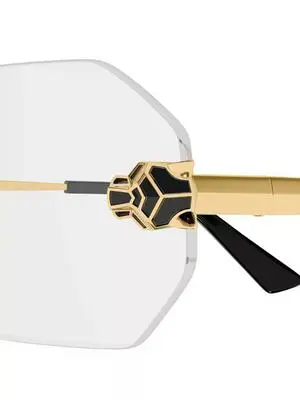 CARTIER Panthère Geometric-frame Glasses