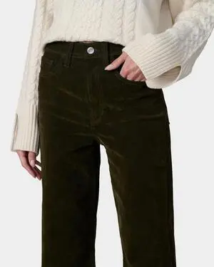 JOE & APOS;S JEANS The Margot Velvet Straight-leg Jeans - Olive