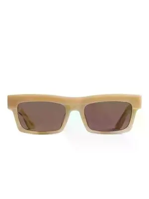 KHAITE X OLIVER PEOPLES Rectangle-frame Sunglasses - Neutrals