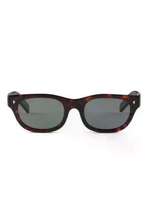 Prada Oval-frame Sunglasses - Brown