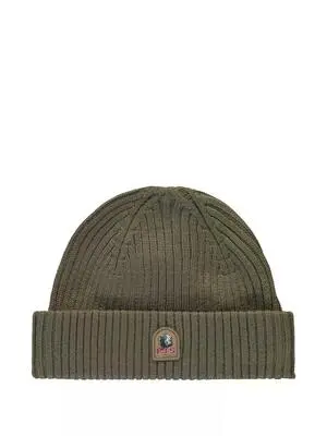 PARAJUMPERS Ribbed Logo Beanie - Green