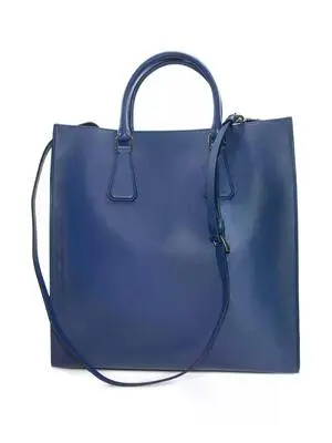 Prada Leather Top-handle Tote Bag - Blue