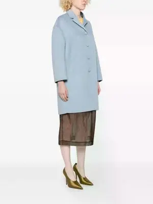 Prada Button-fastening Collared Coat