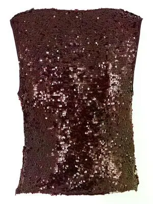 Lapointe Sequined Cowl-neck Blouse