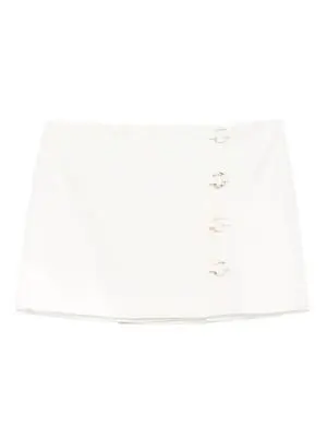 MEDEEA Wool A-line Skirt - White