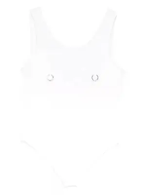 MEDEEA Ring-detail Bodysuit - White