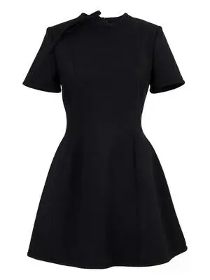 MSGM Short-sleeve Collar-tie Mini Dress