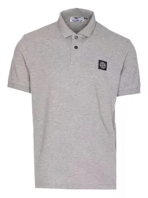 Stone Island Logo-patch Polo Shirt - Grey