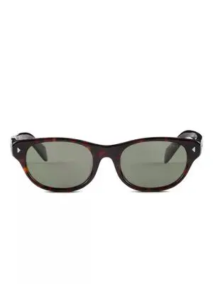 Prada Oval-frame Sunglasses - Brown