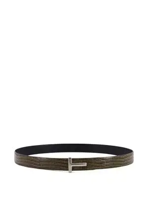 TOM FORD Logo-buckle Belt - Brown