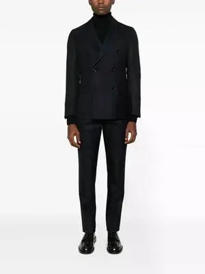 GRAN SASSO Roll-neck Fine Knit Sweater - Black