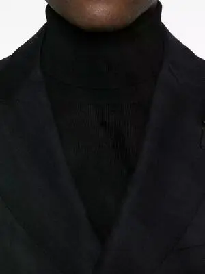 GRAN SASSO Roll-neck Fine Knit Sweater - Black