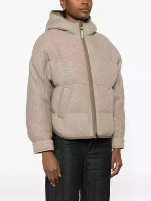 Brunello Cucinelli Hooded Puffer Jacket - Neutrals