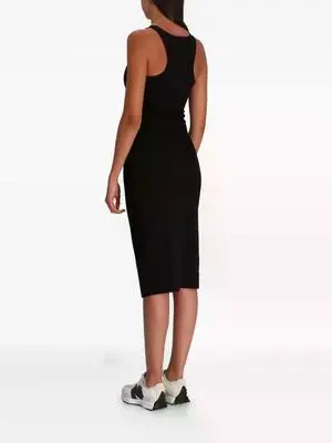 Armani Exchange Ribbed Midi Dress - Black