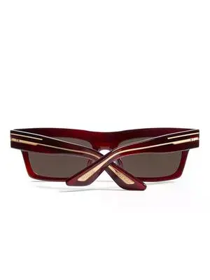 Khaite X Oliver Peoples Rectangle-frame Sunglasses - Red