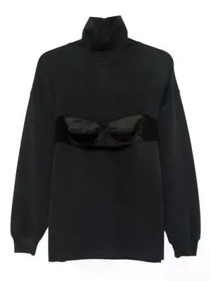 Vaquera Bra-overlay High-neck Sweater