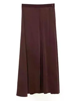 FORTE_FORTE Side-zip A-line Skirt - Brown
