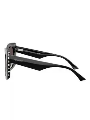 JIMMY CHOO Stud-embellished Square-frame Sunglasses